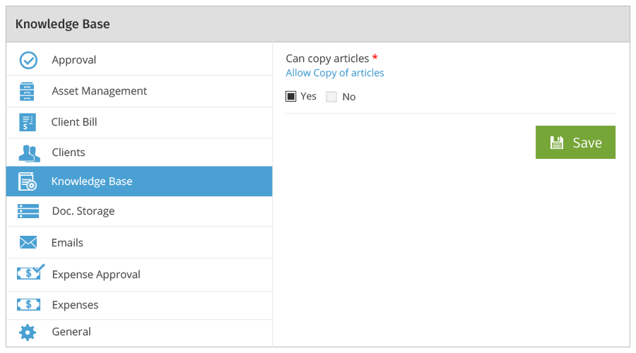 Talygen Online Support - Knowledge Base Configurations